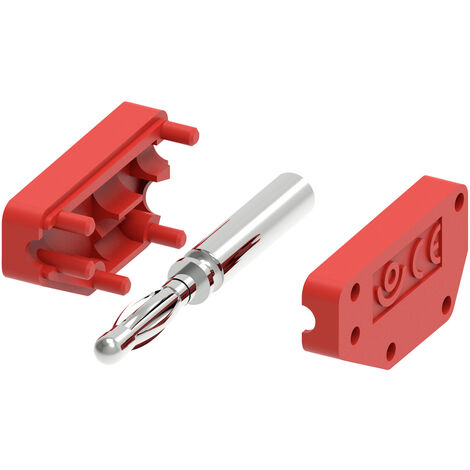 Electro PJP 215-CD1-R Bananenstecker Stecker, gerade Stift-Ø: 2 mm Rot ...