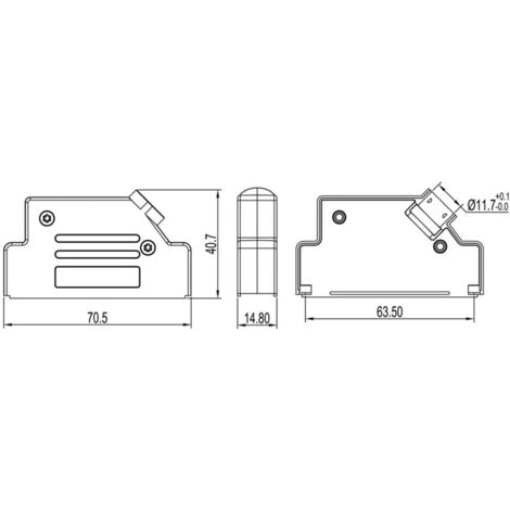 encitech DVSL37-K 6560-0206-34 D-SUB Gehäuse Polzahl: 37 Zinkdruckguss ...