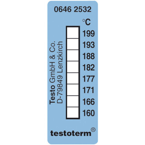testo testoterm Temperaturmessstreifen 161 bis 204 °C Inhalt10 St.