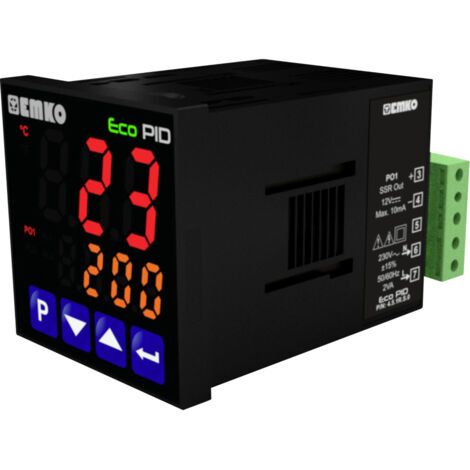 Emko ecoPID.4.5.1R.S.485 Temperaturregler Pt100, J, K, R, S, T, L -199 ...