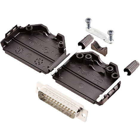 encitech DPPK25-BK-DBP-W-K 6355-8001-03 D-SUB Stiftleisten-Set 180 ° Polzahl: 25 Lötkelch 1 St.