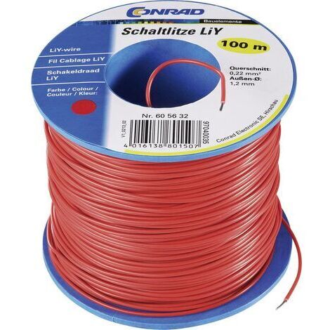 Conrad Components SH1998C394 Litze LiY 1 x 0.50 mm² Grün 25 m