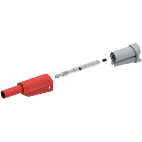 Electro PJP 1076-CD1-R Laborstecker Stecker, gerade Stift-Ø: 4 mm Rot 1 St.