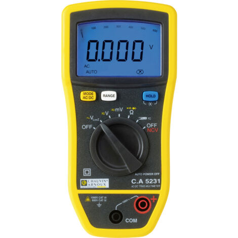 Chauvin Arnoux C.A 5231 Hand-Multimeter digital CAT III 1000 V, CAT IV 600 V Anzeige (Counts): 600