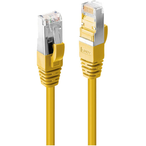 LINDY 47868 RJ45 Netzwerkkabel, Patchkabel CAT 6a S/FTP 10.00 m Gelb 1 St.