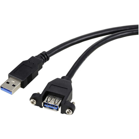 Renkforce USB-Kabel USB 3.0 USB-A Stecker, USB-A Buchse 1.00 m Schwarz ...