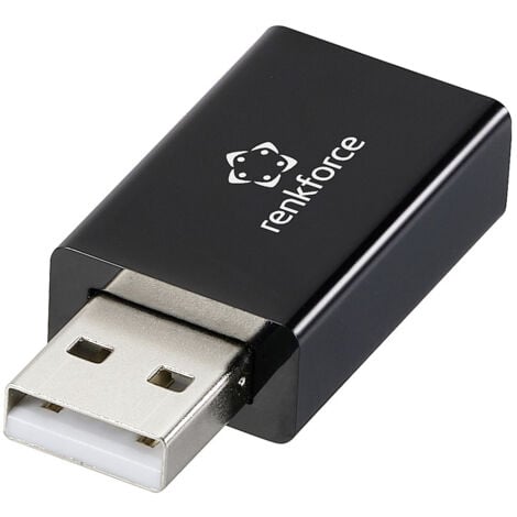 Renkforce USB Datenblocker Adapter [1x USB-A Stecker - 1x USB-A Buchse ...