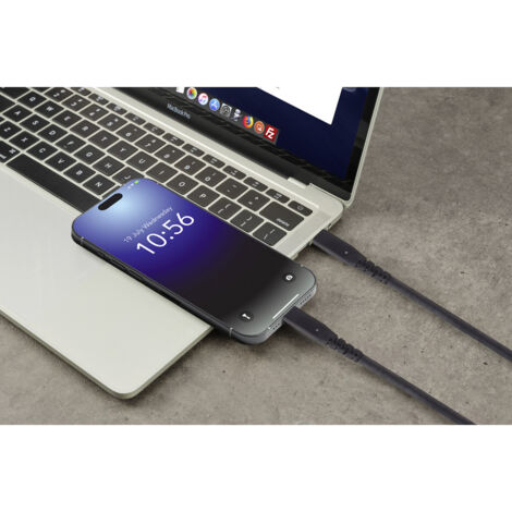 Renkforce USB-C® Kabel USB4® USB-C® 0.50 m Schwarz TPE-Mantel RF-6662038