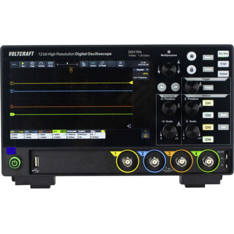 VOLTCRAFT DOV704 Digital-Oszilloskop 70 MHz 4-Kanal 1.25 GSa/s 50 Mpts ...