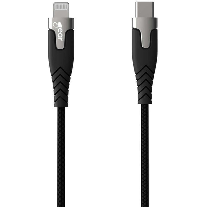 Gear ladekabel pro usb c auf lightning c94 15 m schwarzes kevlar kabel ...