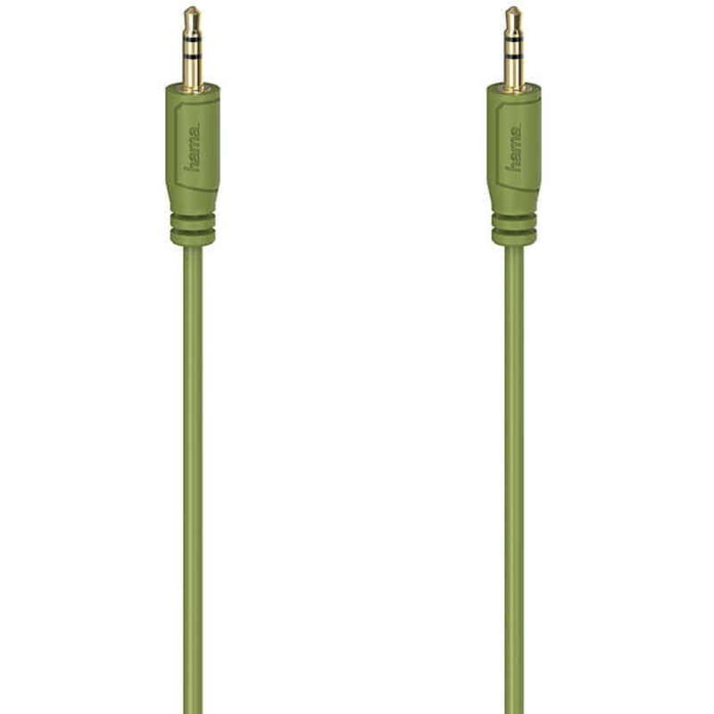 Hama kabel audio flexi slim 35 mm 35 mm goldgrun 075 m