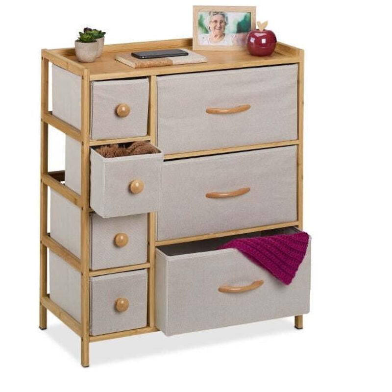 Sekretar aus bambus mit 7 schubladen 8