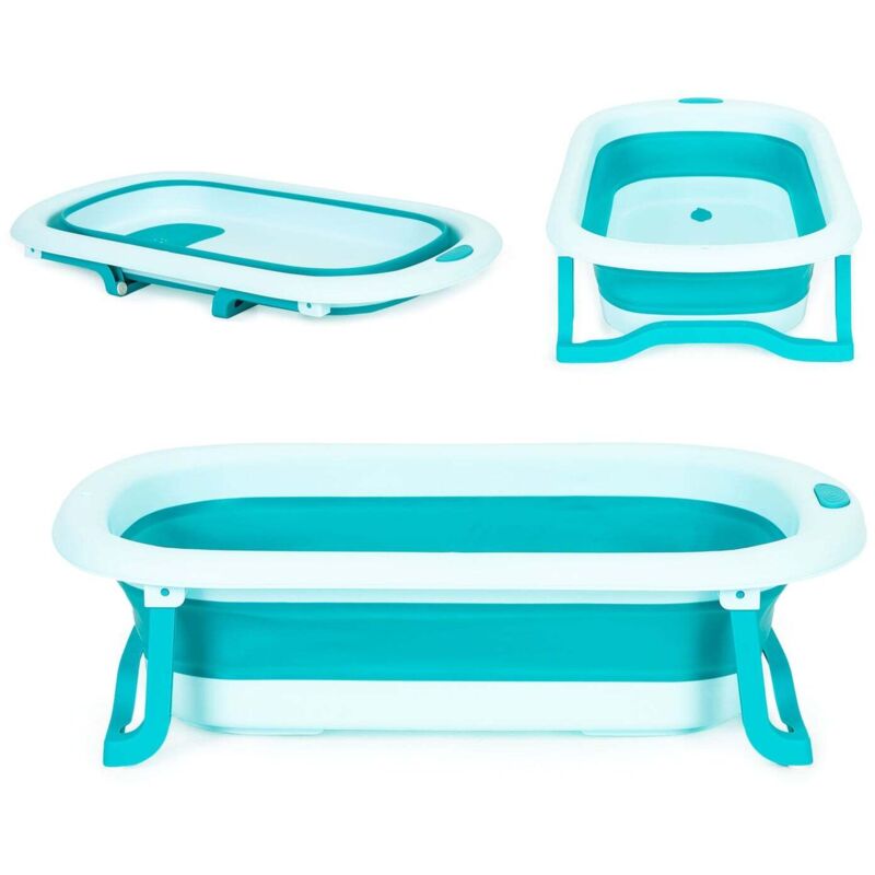 Kinderbadewanne faltbar mit ablauf ecotoys grun