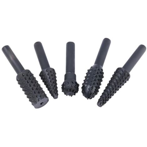 5x Raspeln für Bohrer - Schwarz