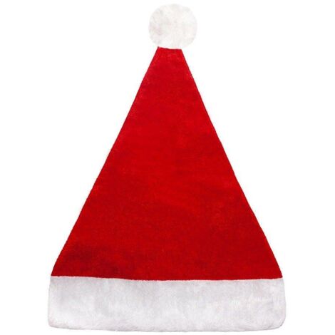 Klassische rote weihnachtsmutze mit weier quaste