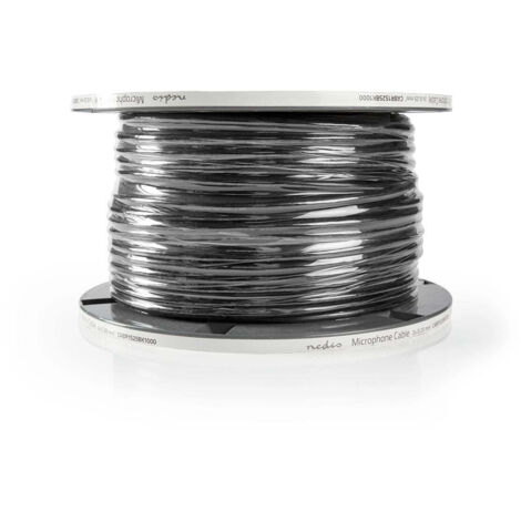 Mikrofonkabel 2 x 025 mm kupfer 1000 m rund pvc schwarz rolle