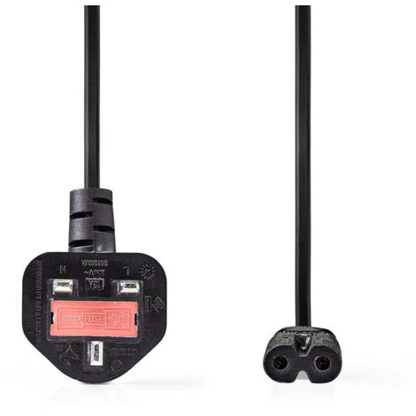 Uk power cable uk male iec 320 c7 500 m yes 2 x 075 mm copper round ...