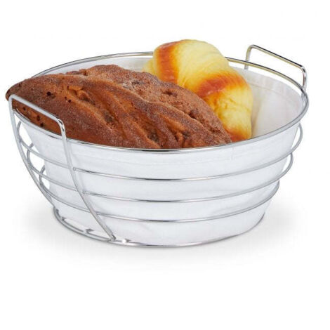 Runder brotkorb aus metall mit deckel