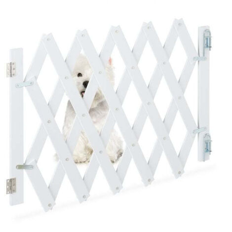 Ausziehbares hundegitter in wei 883082