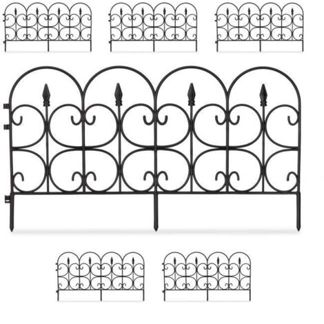 Rabattzaun kunststoff schwarzwei 88312
