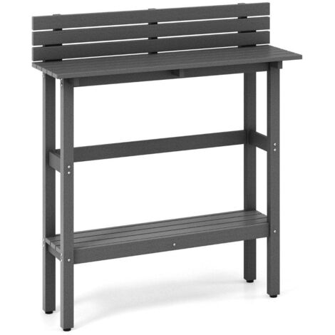 Outdoor bartisch mit ablage verstellbaren fupads terrassen hochtisch ...