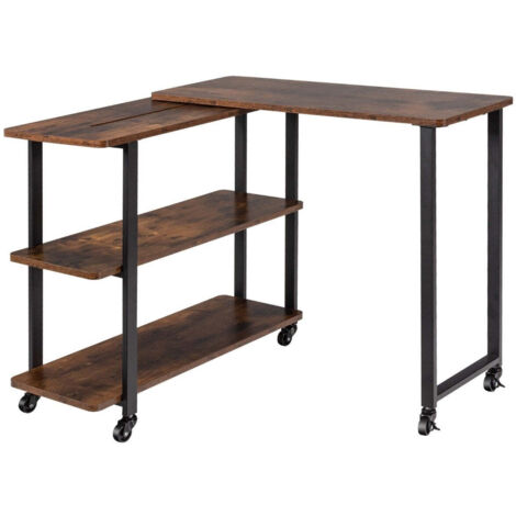 L formiger beistelltisch mit rollen 2 ablagen 360 drehbarer sofatisch ...