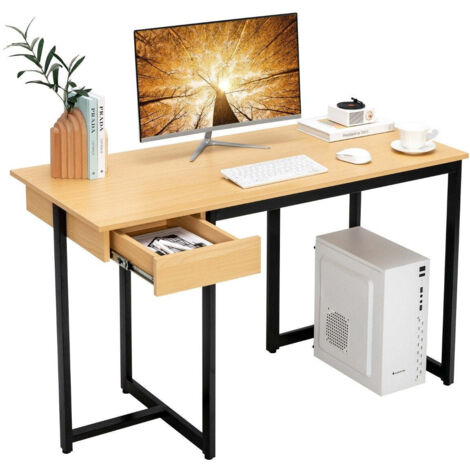 120 cm langer computertisch mit schublade verstellbaren pads ...