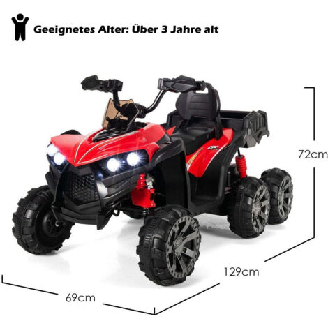 12v elektro kinderquad mit stauraum led lichtern mini elektroquad 3 6 ...