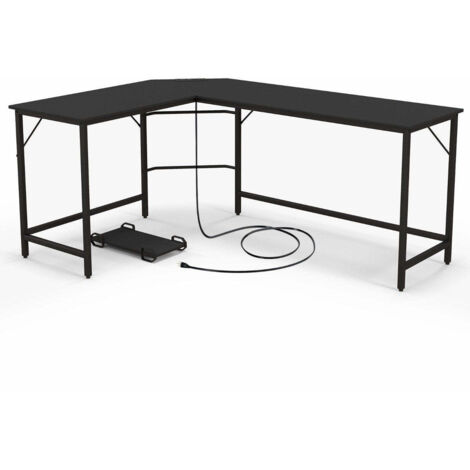 L formiger computertisch mit steckdose amp cpu stander amp robustem ...