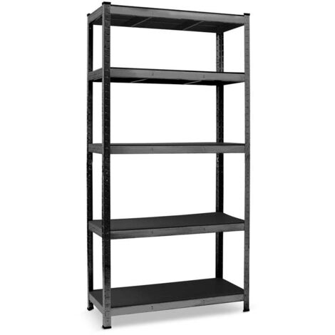 Lagerregal aus metall 180 x 90 x 40 cm humberg hr 851 schwarz