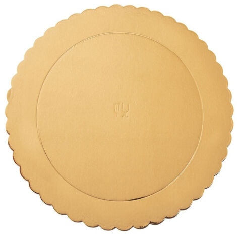 Round cake tray 26 cm in gold with folded edges 88325160 88325160 ...