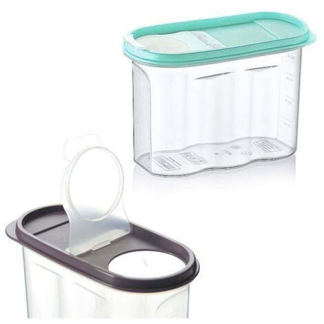 Dosing container for dry goods - easy storage and dosing