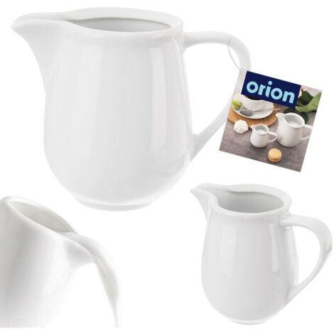 Porcelain milk jug with handle and practical spout