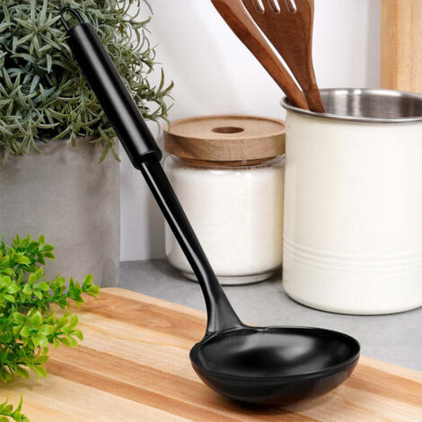 Black steel ladle 60 ml 30 cm