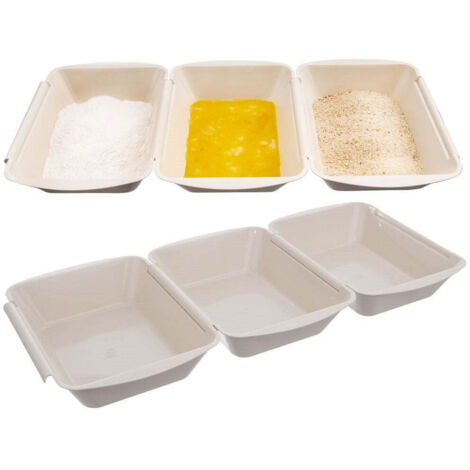 Practical 15l containers for breading meat fish vegetables