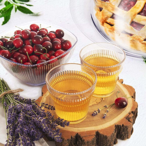 350 ml durable acrylic glass with grooved surface does not damage