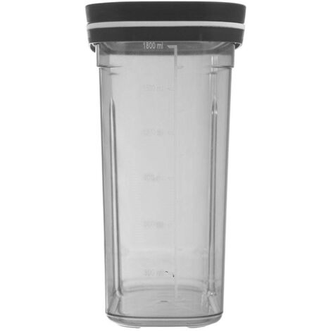 Practical container with dosing lid and measuring scoop