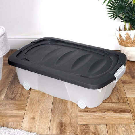 Storage box on wheels - large capacity durable versatile