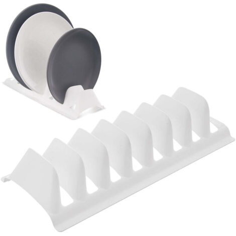 Plastic plate holder for easy storage of 8 plates