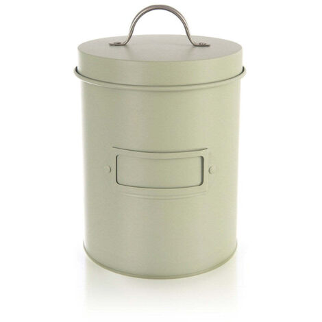 Greenish metal storage container green 13 l