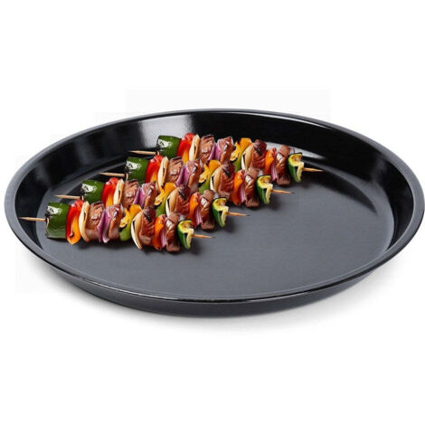 Round grill plate in steel with non stick coating perfect for grilling ...