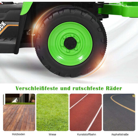 3 gang kinder traktor 12v aufsitztraktor mit abnehmbarem anhanger led ...