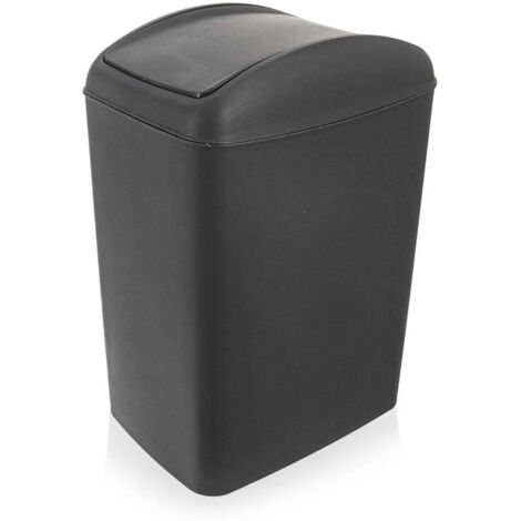 Dustbin 5l dark gray plastic hinged lid