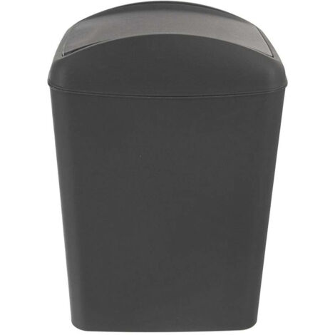 Dustbin 5l dark gray plastic hinged lid