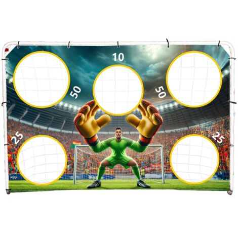 Football training goal with target sheet 180x122 cm multigarden