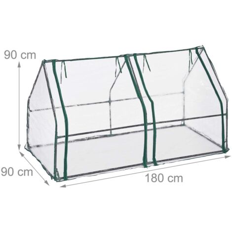 Kunststoffgewachshaus pvc mit 2 turen