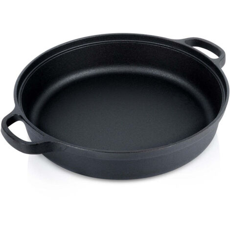 Deep cast iron frying pan cast line 30 cm 35 l