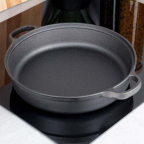 Deep cast iron frying pan cast line 30 cm 35 l