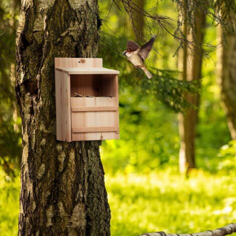 Nest zum nisten von vogeln in halbhohlen