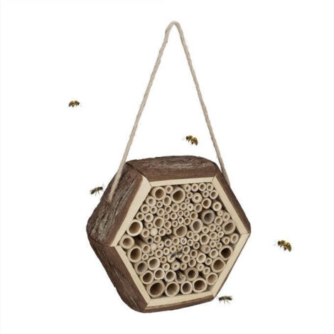 Hexagonal insect hotel for bees